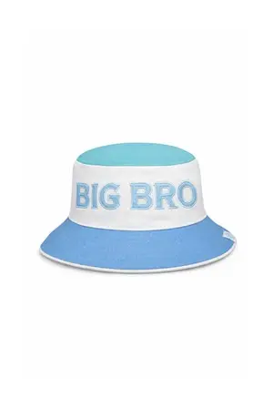 BITS & BOWS Big Bro Bucket Hat - Blue/white/aqua
