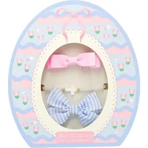 BITS & BOWS Easter Egg Bows And Bracelet Set - Blue