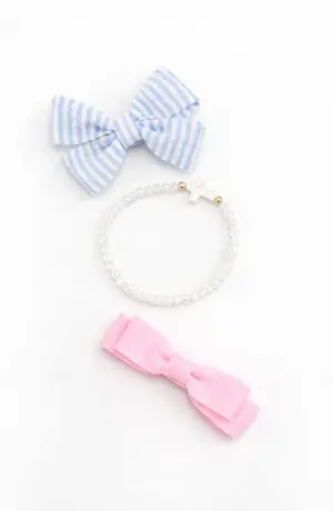 BITS & BOWS Easter Egg Bows And Bracelet Set - Blue