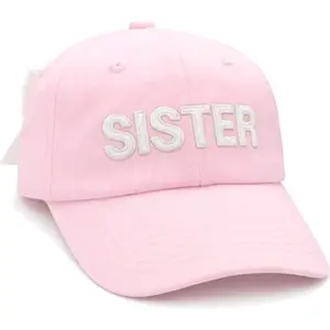BITS & BOWS Sister Bow Baseball Hat - Light Pink