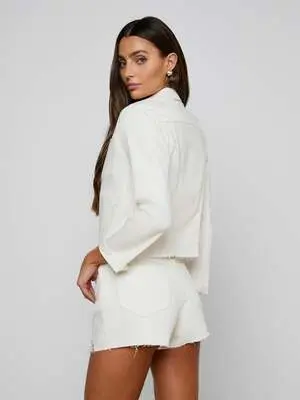 L'Agence Janelle Denim Jacket - Light Ecru