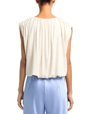 Line & Dot Vireo Draped Top
