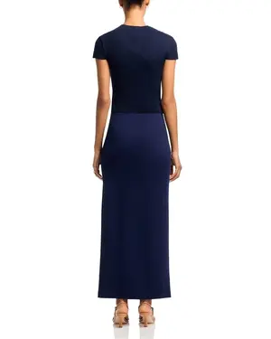 Line & Dot Pavo Mixed Media Dress