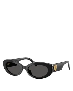 Dolce & Gabbana Oval Sunglasses, 53mm - Black