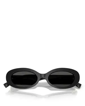 Dolce & Gabbana Oval 53mm Sunglasses - Black