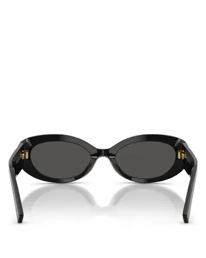 Dolce & Gabbana Oval 53mm Sunglasses - Black