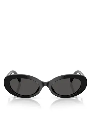 Dolce & Gabbana Oval 53mm Sunglasses - Black