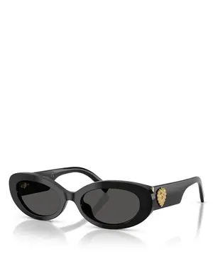 Dolce & Gabbana Oval 53mm Sunglasses - Black