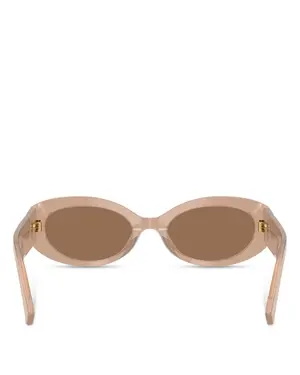 Dolce & Gabbana Oval 53mm Sunglasses - Opal Brown