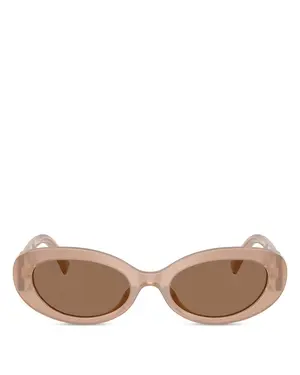 Dolce & Gabbana Oval 53mm Sunglasses - Opal Brown