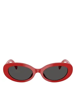 Dolce & Gabbana Oval 53mm Sunglasses - Red