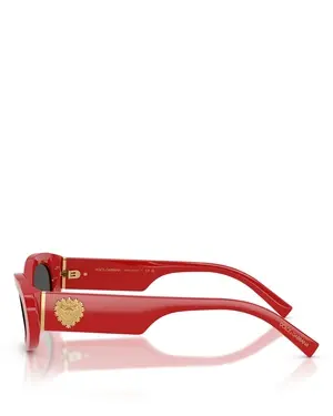 Dolce & Gabbana Oval 53mm Sunglasses - Red