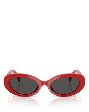 Dolce & Gabbana Oval 53mm Sunglasses - Red
