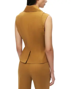 NOCTURNE Tailored Double-breasted Vest - Camel