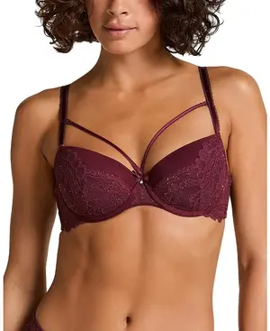 Hunkemoller Isadora Padded Underwired Bra - Zinfandel