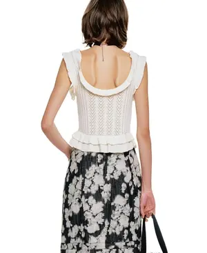 Anna Sui Victorian Pointelle Knitwear Camisole