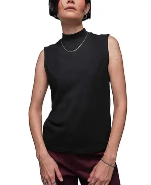 WILDFANG The Everyday Mock Neck Tank Top - Black