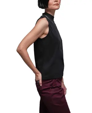 WILDFANG The Everyday Mock Neck Tank Top - Black