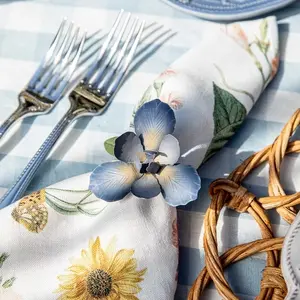 JULISKA Meadow Walk Iris Napkin Ring, Set Of 4