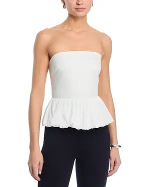 LUCY PARIS Ariana Strapless Top - White