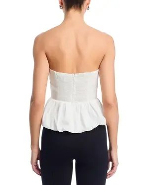 LUCY PARIS Ariana Strapless Top - White