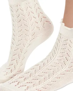 STEMS Pointelle Ankle Socks - Ivory