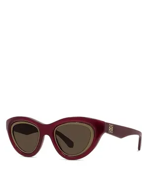 Loewe Cat Eye Sunglasses, 53mm - Opaline Bordeaux/brown