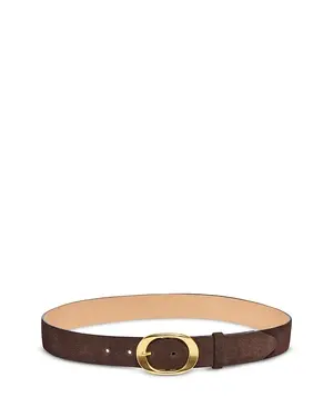 Rag & Bone Vera Suede Belt - Deep Espresso