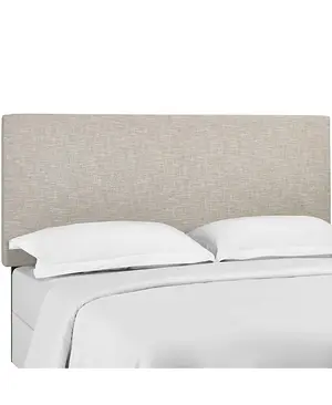 MODWAY Taylor Upholstered Linen Fabric Headboard - Beige