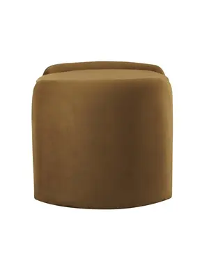 MODWAY Nebula Upholstered Performance Velvet Ottoman - Cognac