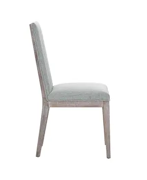 MODWAY Maisonette French Vintage Tufted Fabric Dining Side Chairs, Set Of 2