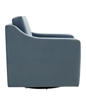 MODWAY Liora Performance Velvet Armchair - Cadet Blue