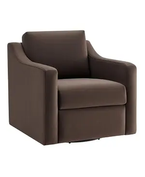 MODWAY Liora Performance Velvet Armchair Chocolate