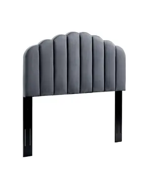 MODWAY Veronique Performance Velvet Headboard - Charcoal