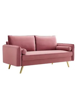 MODWAY Revive Performance Velvet Sofa - Dusty Rose