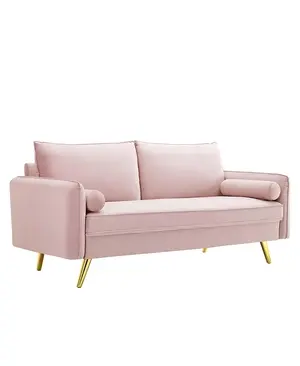 MODWAY Revive Performance Velvet Sofa - Pink