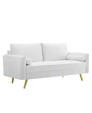 MODWAY Revive Performance Velvet Sofa - White