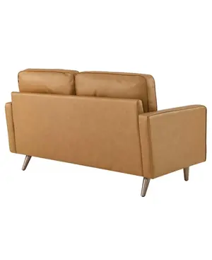 MODWAY Valour Leather Loveseat - Tan