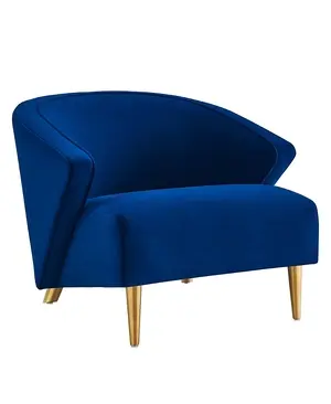 MODWAY Odyssey Performance Velvet Armchair - Navy