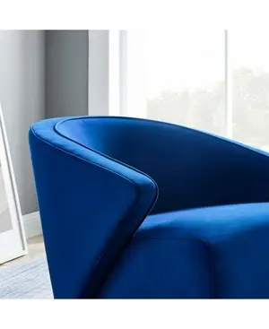 MODWAY Odyssey Performance Velvet Armchair - Navy