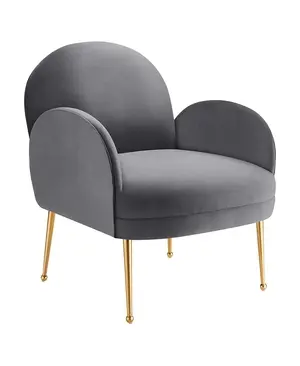 MODWAY Transcend Performance Velvet Armchair - Gray