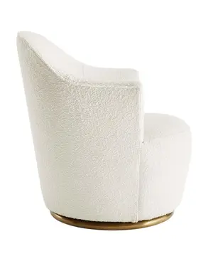 MODWAY Nora Boucle Upholstered Swivel Chair