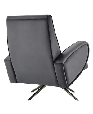 MODWAY Superior Performance Velvet Swivel Chair - Gray