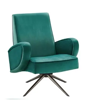 MODWAY Superior Performance Velvet Swivel Chair - Teal