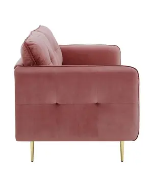 MODWAY Cameron Tufted Performance Velvet Sofa - Dusty Rose