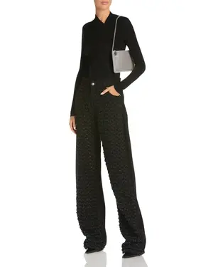 Stella McCartney Mid Waist Laser Boucle Relaxed Curve Jeans