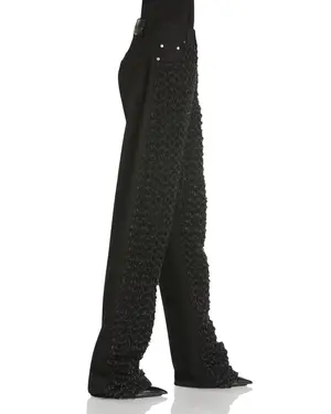 Stella McCartney Mid Waist Laser Boucle Relaxed Curve Jeans