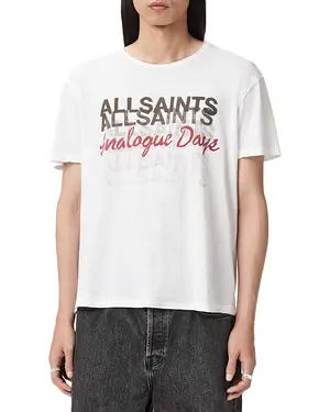 ALLSAINTS Graphite Print Tee - Optic White