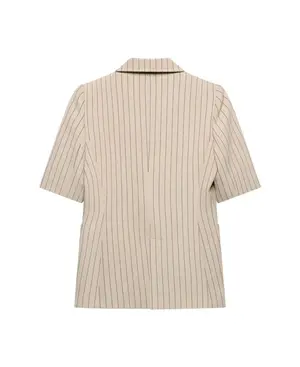 Mint Velvet Pinstripe Short Sleeve Blazer