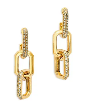 Bloomingdale'S Diamond Chain Link Drop Earrings - Gold